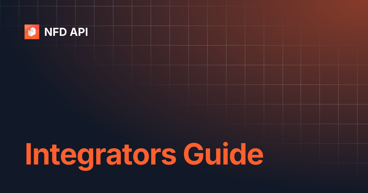 Integrators Guide | NFD API